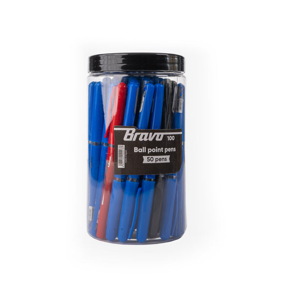 Bravo 100 Ballpoint Pen Jar - (0.7 mm) - pack of 50 – BRAVO